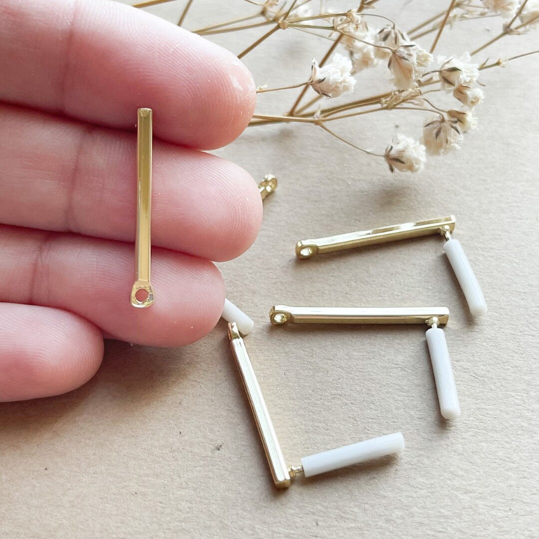 Earring Posts With Loop, Earring Posts With Connector, Bar Shape ...