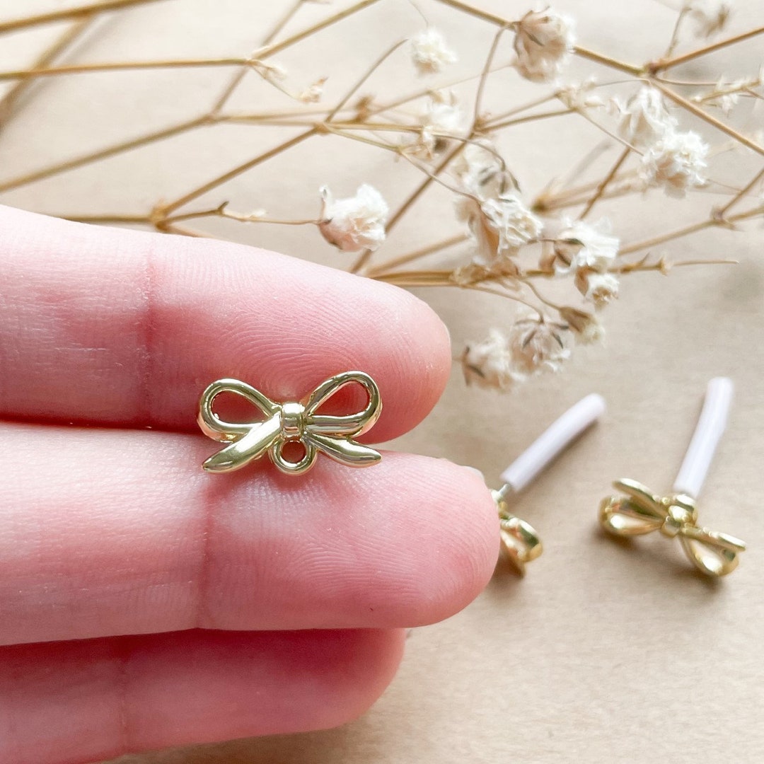 Bow Earring Posts, Earring Posts With Ring, Earring Posts With Loop ...