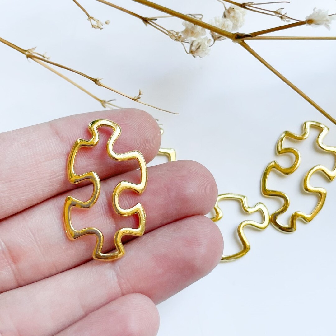 Puzzle Shape Charms, Earring Frames, Alloy Bezels, Open Back Bezel ...