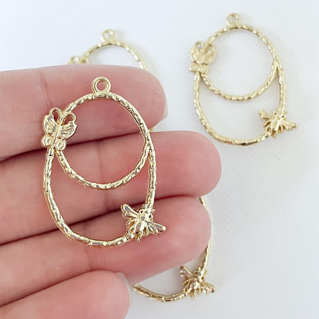 Open Back Bezels for Resin, Oval Charm Pendant, Open Back Bezels ...