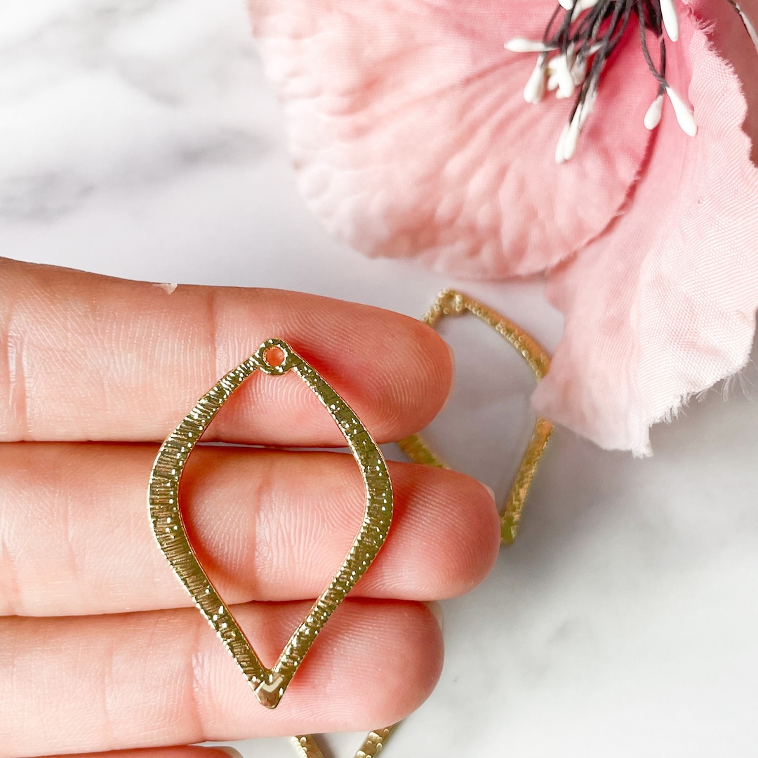 Teardrop Bezel for Earrings, Teardrop Open Bezel, Alloy Earring Frame ...