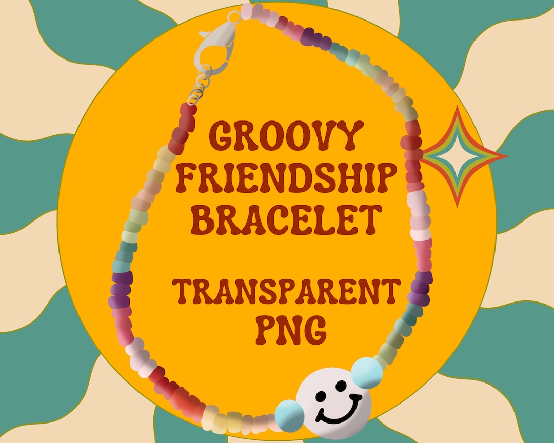 Friendship Bracelet Transparent PNG Clipart, Smiley Face Rainbow Beaded ...