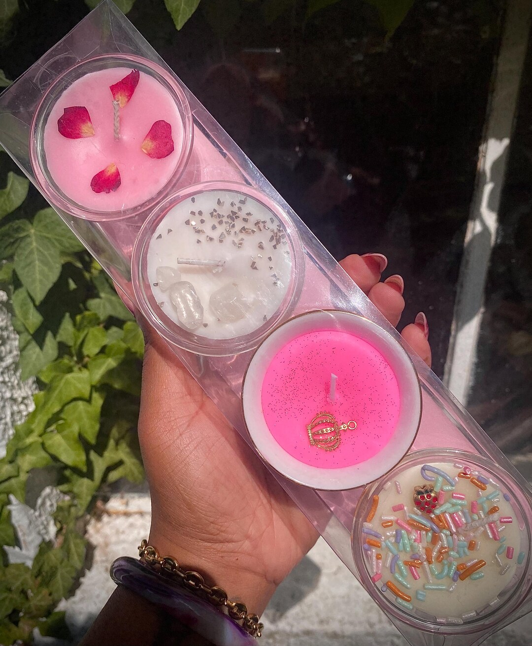 Scented Soy Wax Candle Flight | Mini Candle Gift Set, Cozy Scents - Etsy