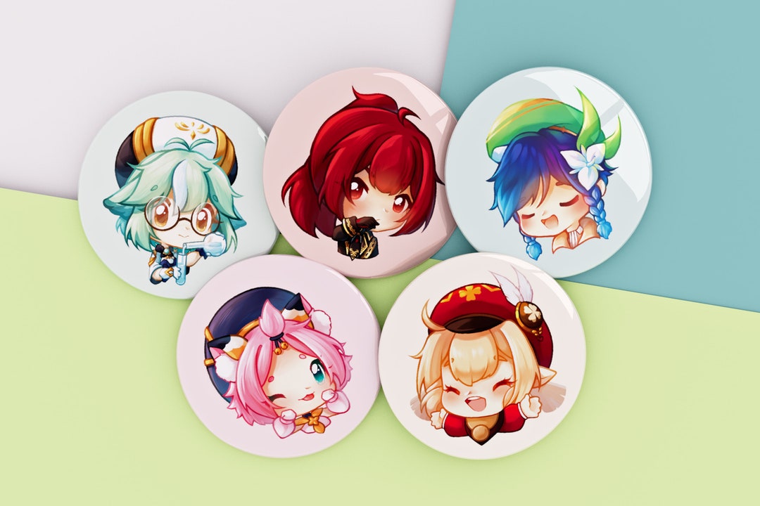 Genshin Impact Button Badges - Mondstadt Characters - Etsy