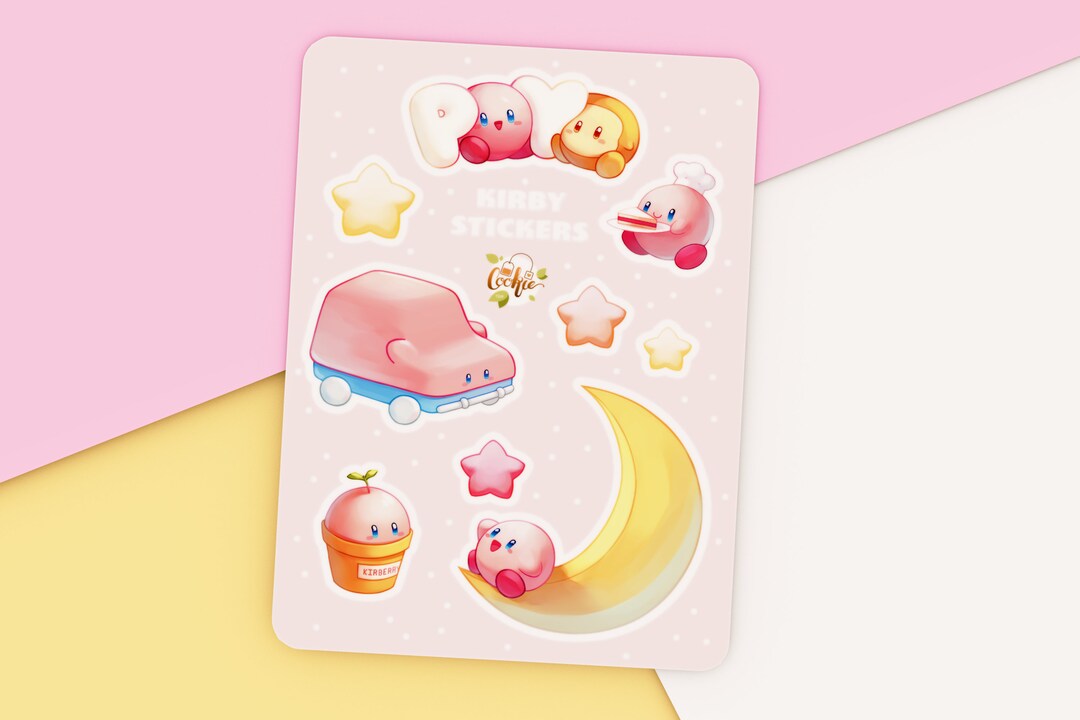 Kirby Sticker Sheet - Etsy