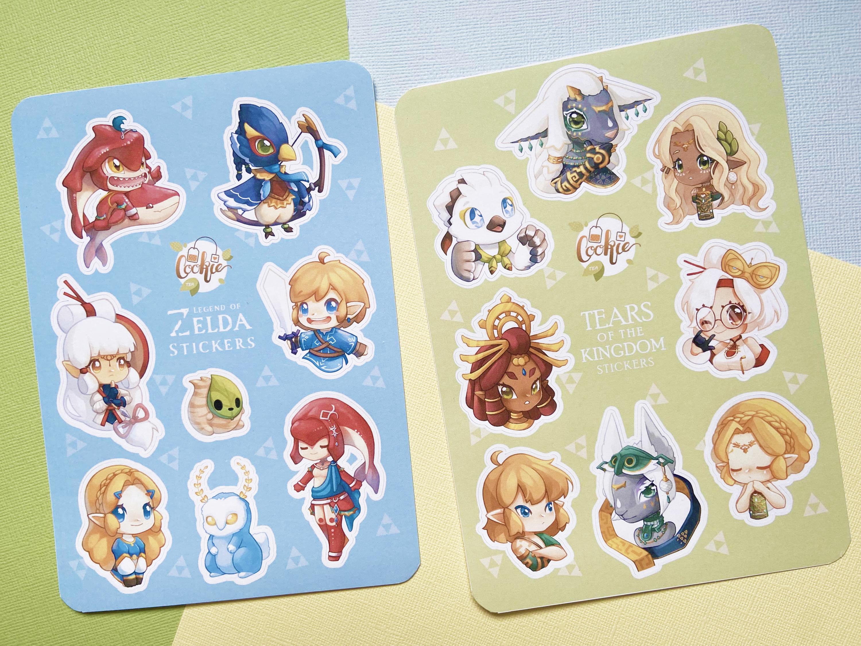 Legend of Zelda Sticker Sheets: Breath of the Wild + Tears of the ...