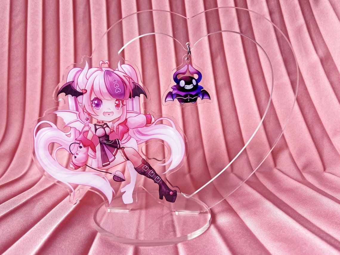 Vshojo Ironmouse Acrylic Standee With Hanging Bubi Etsy