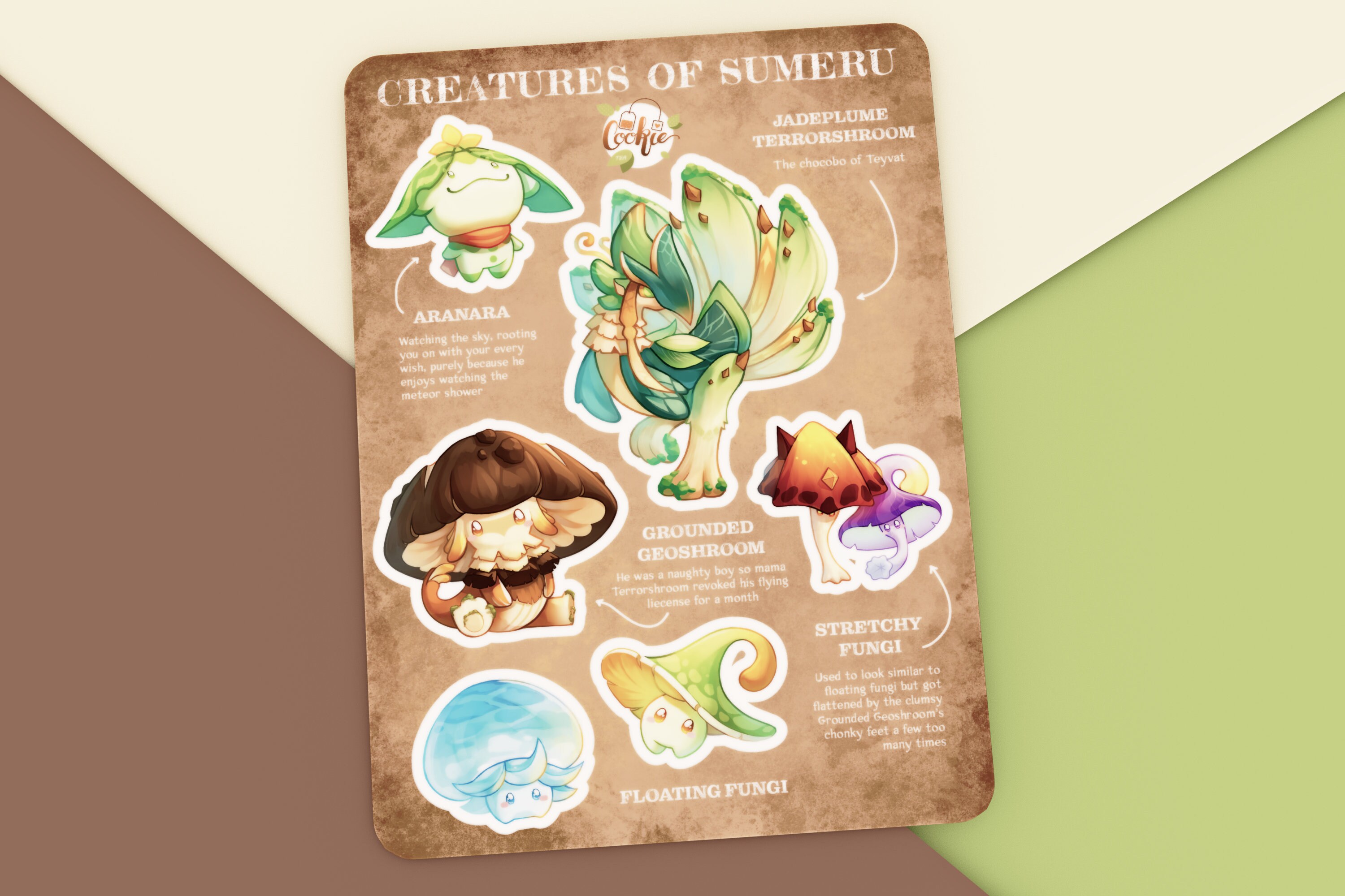 Creatures of Sumeru Genshin Impact Sticker Sheet - Etsy
