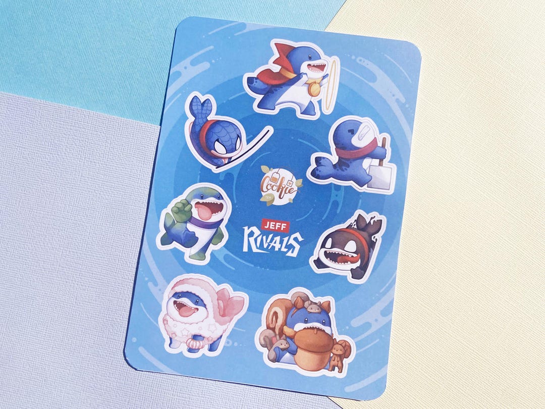 Jeff the Land Shark X Marvel Rivals Sticker Sheet - Etsy