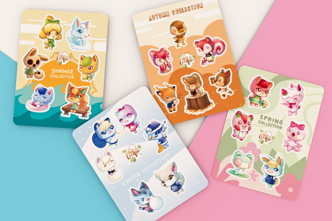 Animal Crossing Sticker Sheets Season Themed - Etsy