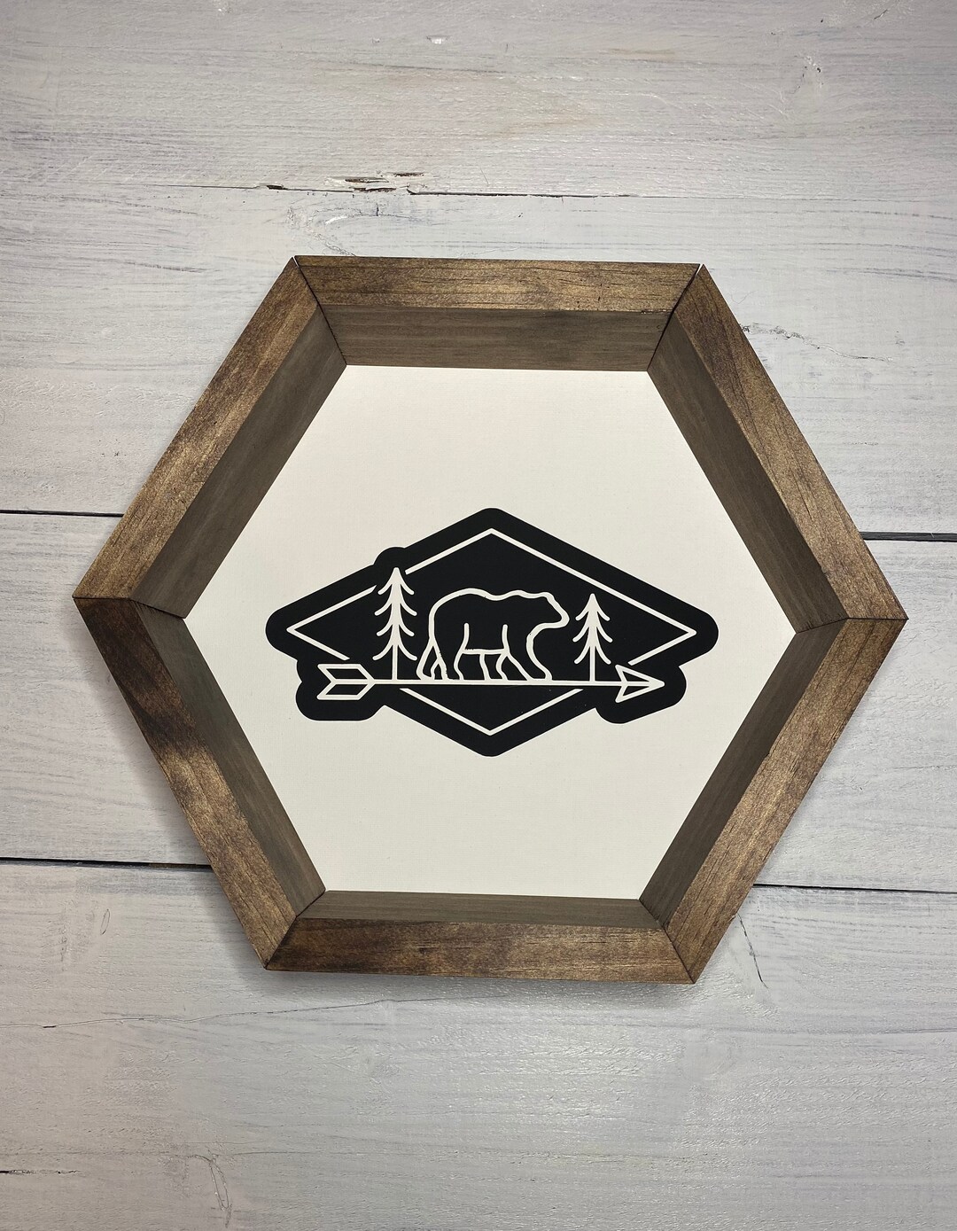 Hexagon Bear Sign - Etsy