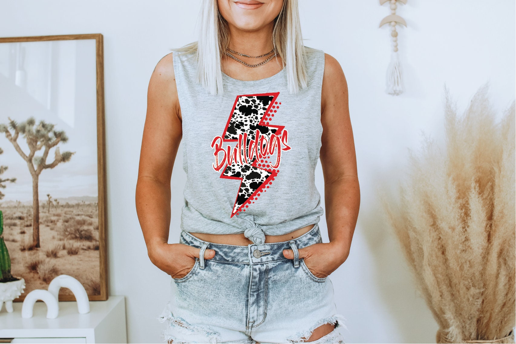 Bulldogs Cowhide Lightning Bolt PNG Only, Cute Teacher, Digital ...