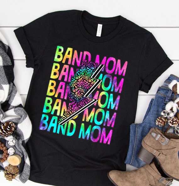 Band Mom Stacked Lightning Bolt PNG Only Cute Mom Digital - Etsy