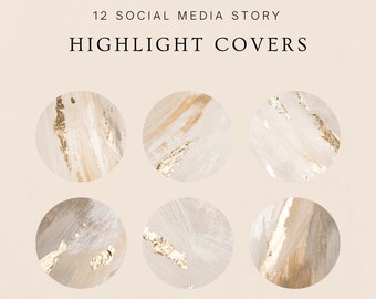 12 Gold Instagram Story Highlights Artistic Instagram Cover Highlights ...