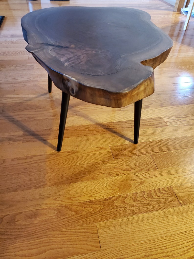 33" Live Edge Coffee Table Live Edge Round Tree Piece Live Edge Side ...