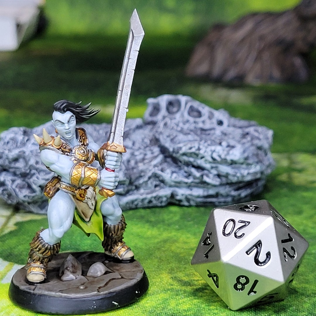 Goliath Barbarian Hand Painted Miniature Female Sword Dnd Dungeons and ...