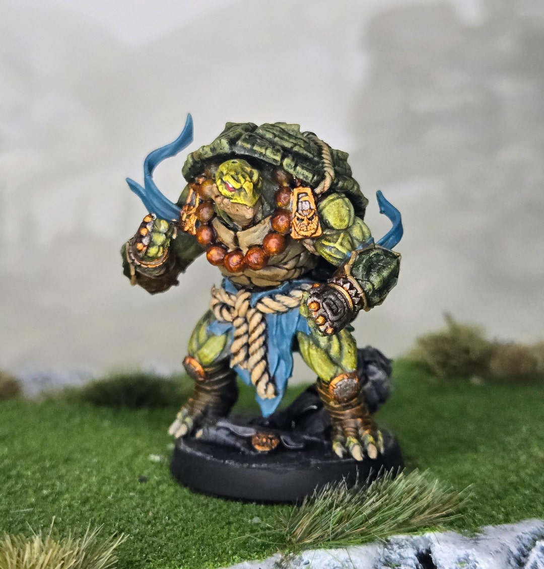 Tortle Monk Painted Miniature Dungeons & Dragons Pathfinder Fantasy ...