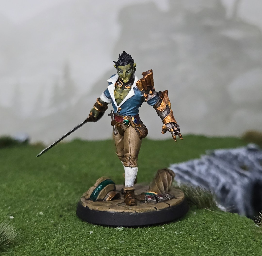 Half Orc Rogue Fighter With Rapier Painted Miniature Dungeons & Dragons ...