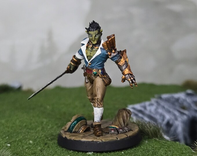 Half Orc Rogue Fighter With Rapier Painted Miniature Dungeons & Dragons ...
