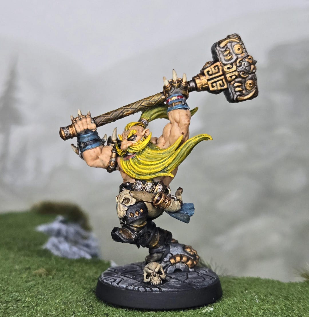 Dwarf Barbarian Maul Hammer Painted Miniature Dungeons & Dragons ...