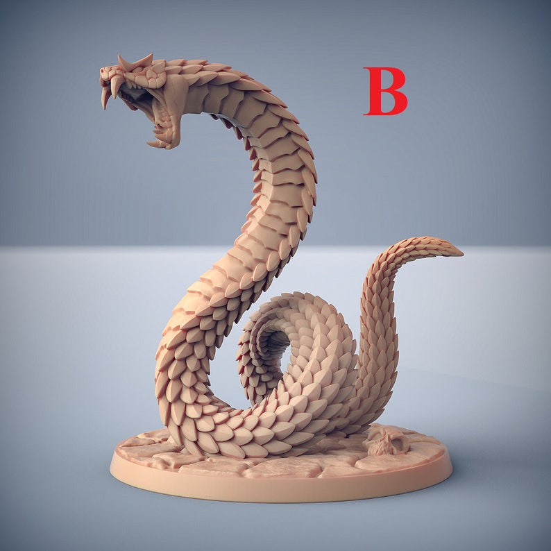 Giant Snakes Serpents on 50mm Bases From the Maneater Nagarots Set 3D ...