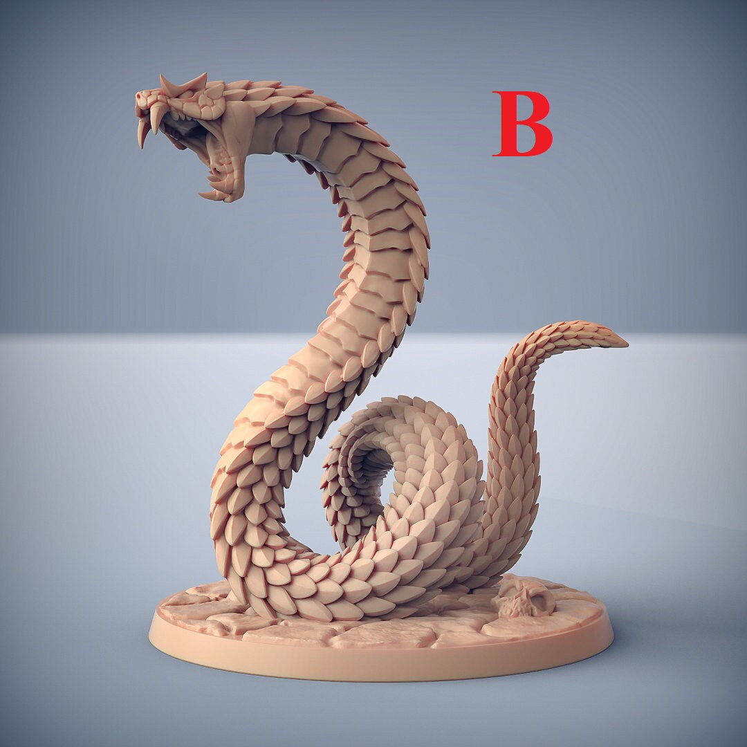 Giant Snakes Serpents on 50mm Bases From the Maneater Nagarots Set 3D ...