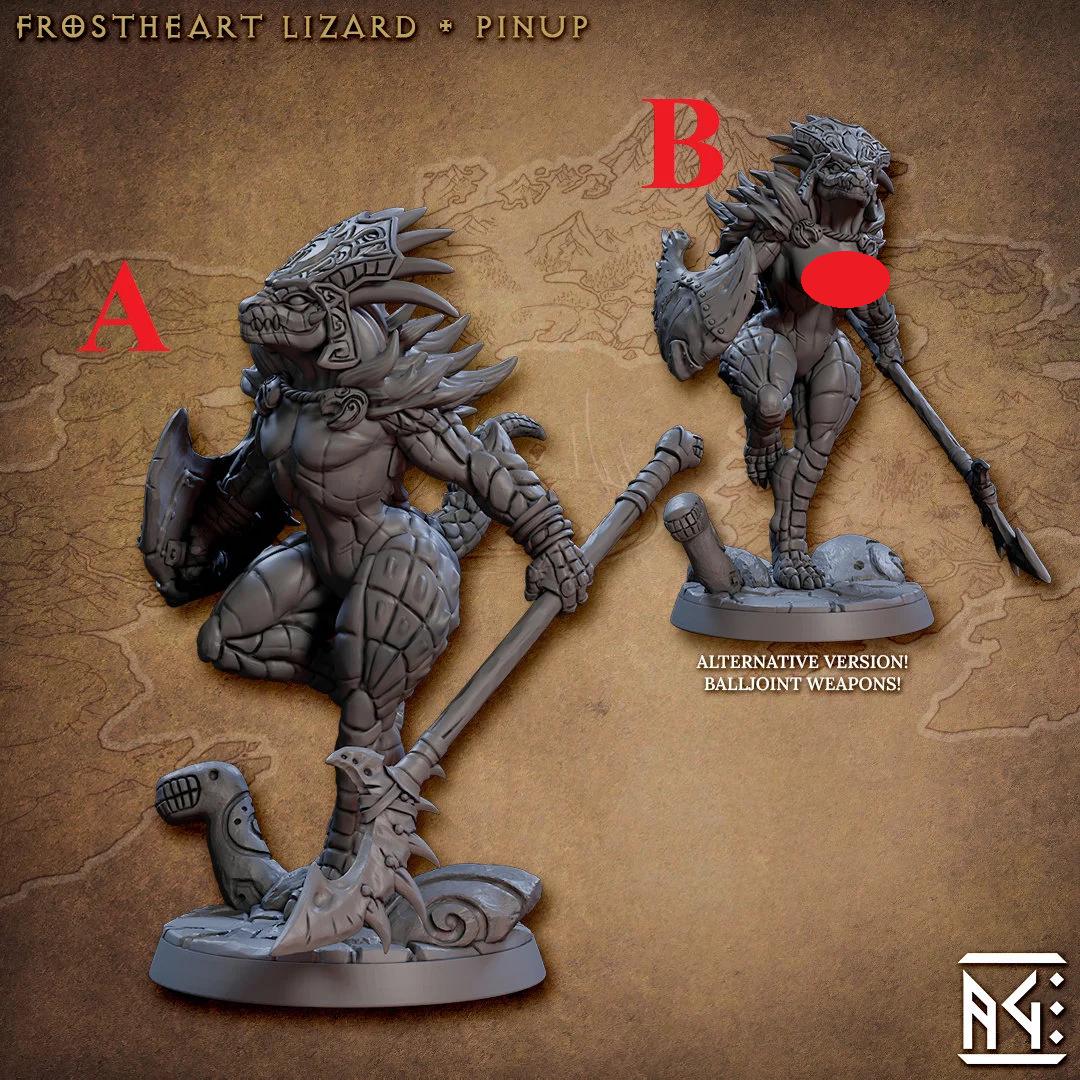 Female Lizardmen Saurian Lizardfolk Frostheart W/ Choice of Modular ...