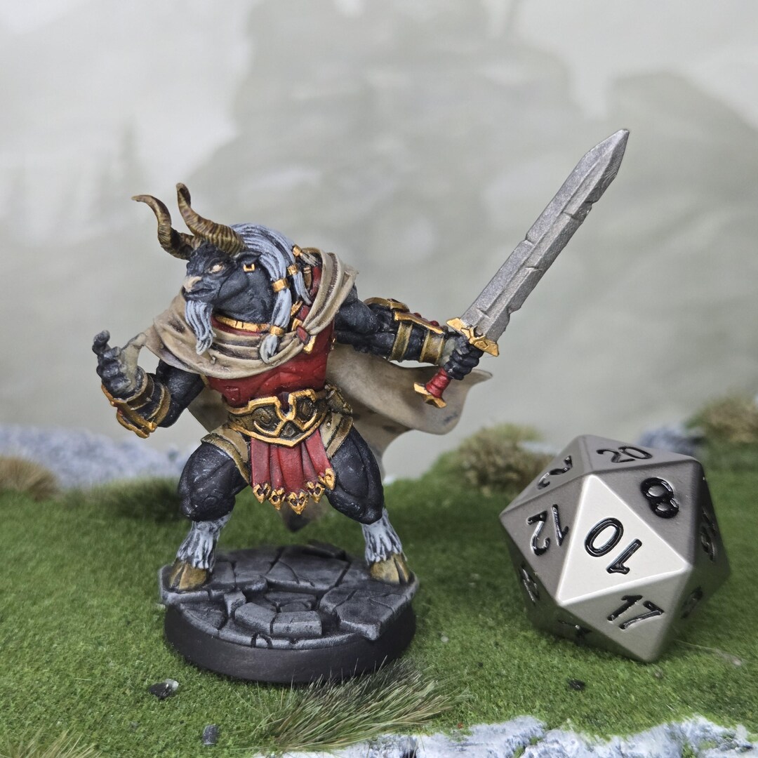 Minotaur Fighter With Great Sword Painted Miniature Dungeons & Dragons ...