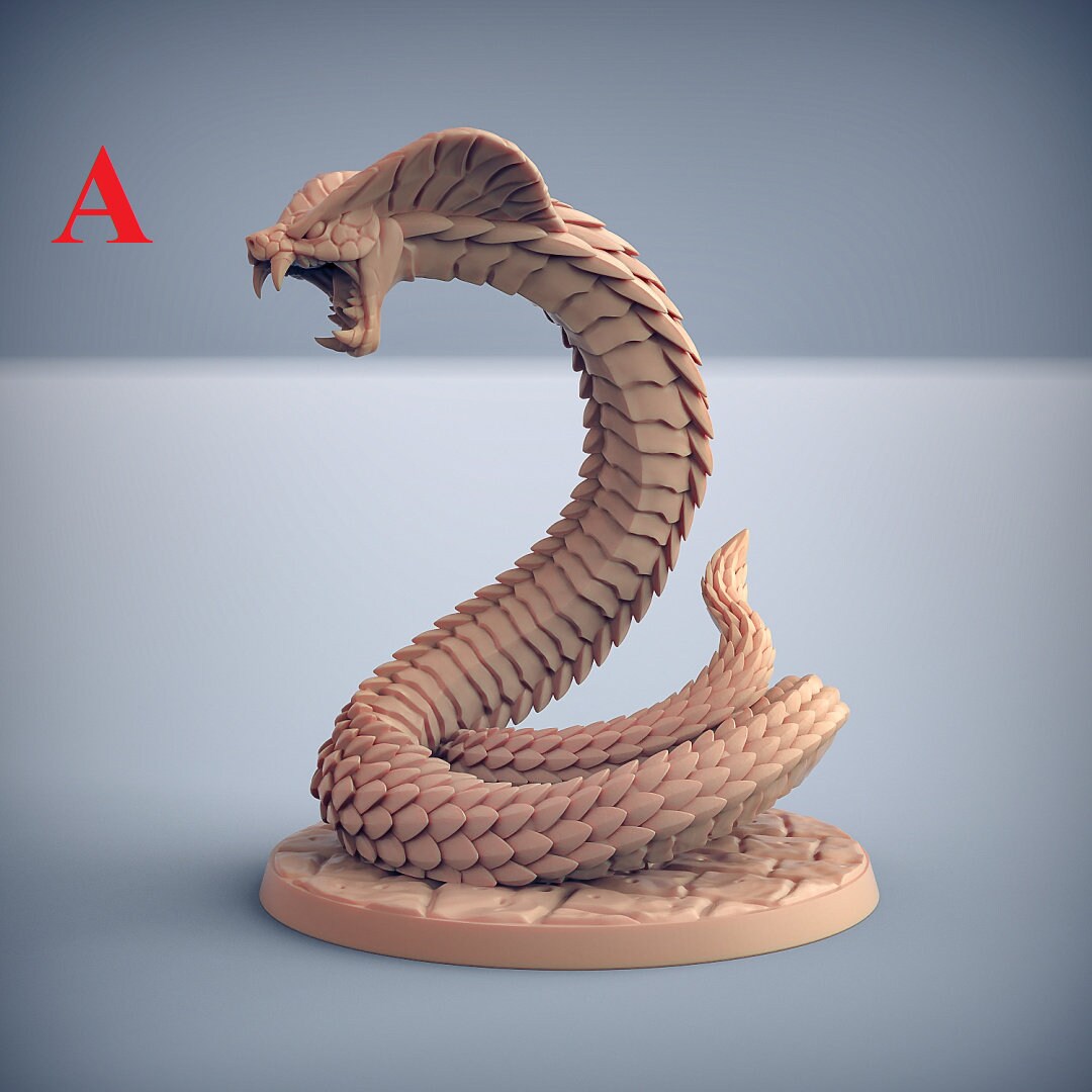 Giant Snakes Serpents on 50mm Bases From the Maneater Nagarots Set 3D ...