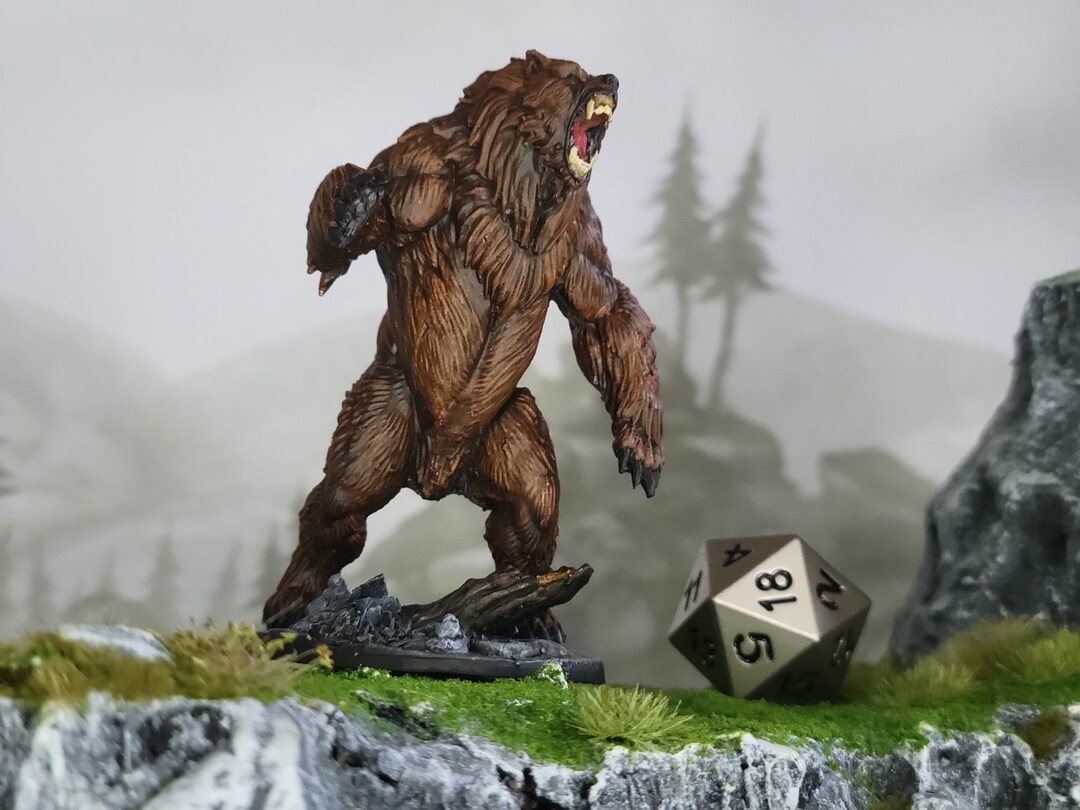 Giant Grizzly Bear Werebear 3D Resin Printed Models by Artisan - Etsy