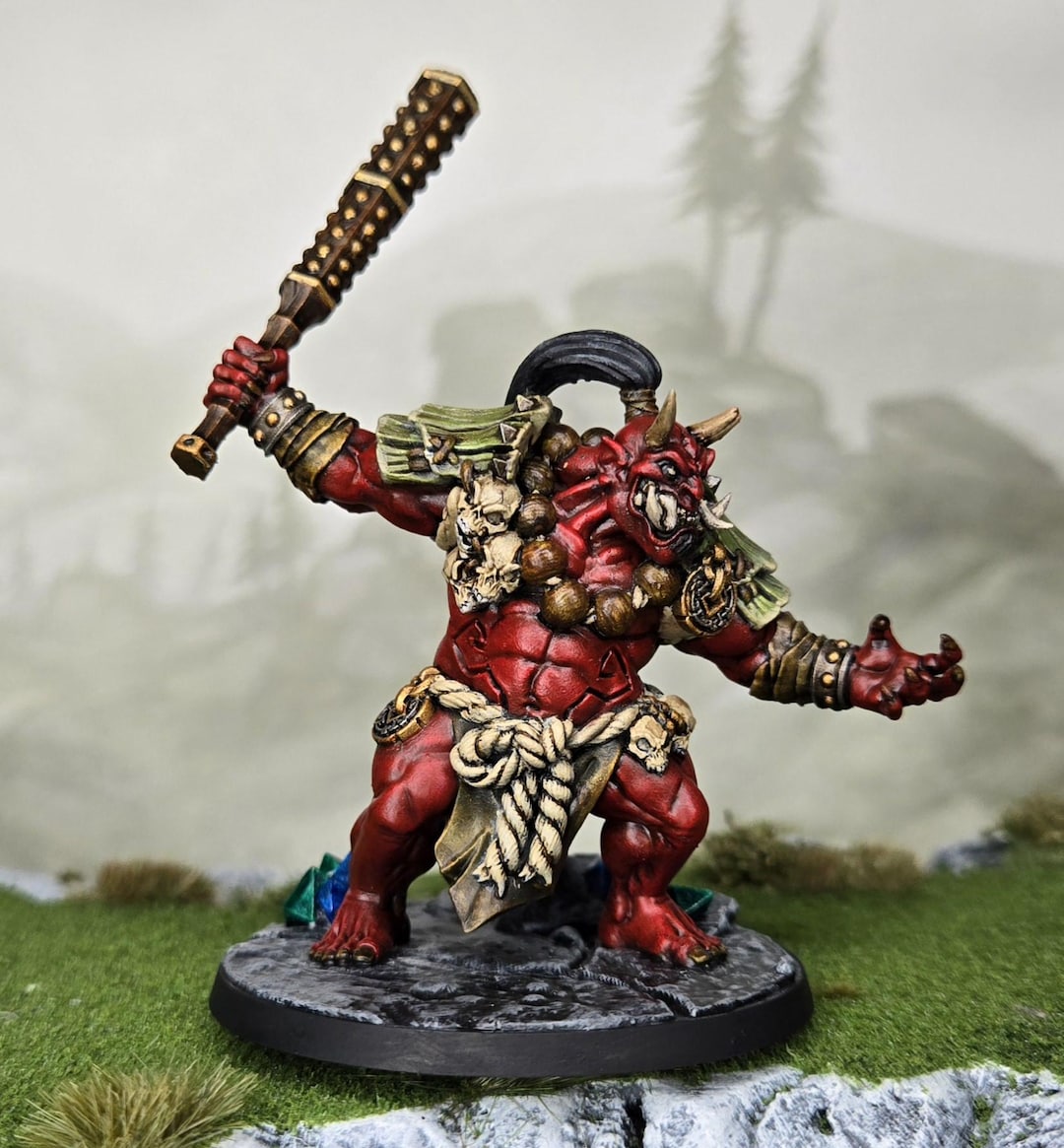 Oni Ogre With Kanabo 50mm Base Painted Miniature Dungeons & Dragons ...