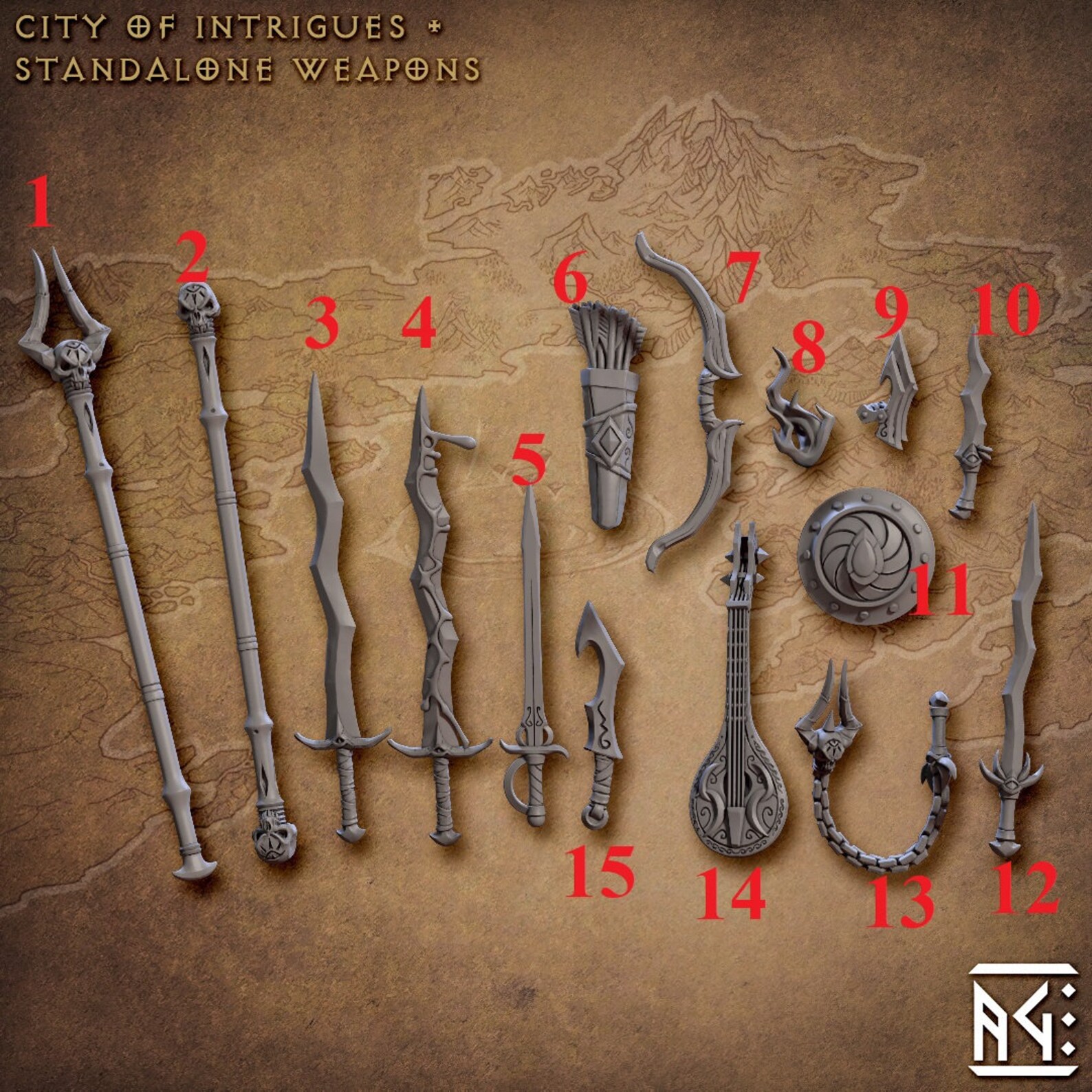 Female Gorgon Lamia Echidna City of Intrigues on 50mm Base W/ Choice of ...