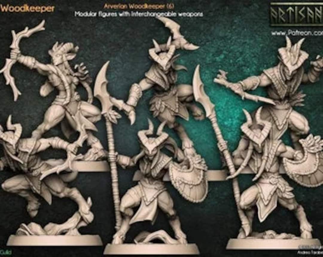 Fauns Satyr Fighers W/ Choice of Modular Weapons From the Arverian ...