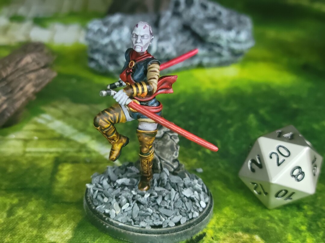 Painted Female Witch Darkside Miniature RPG Tabletop 3D Printed Resin ...