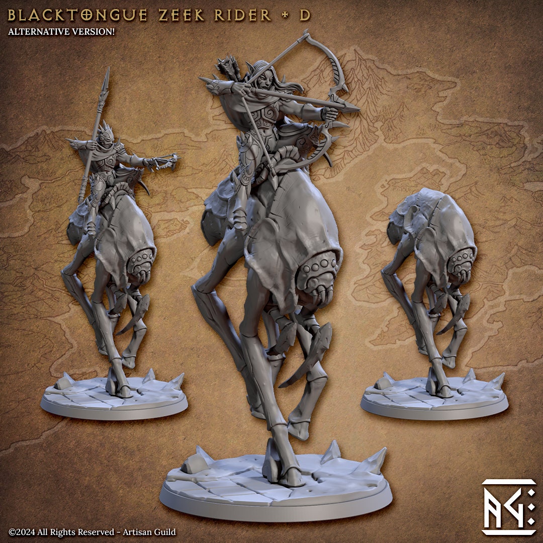 Drow Zeek Riders Arthropod Mounts Blacktongue Assassins Elf Fighters ...