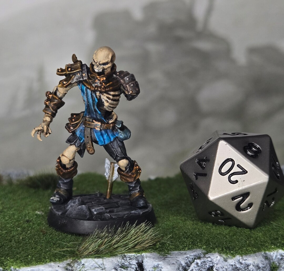 Skeleton Captain With One Arm Painted Miniature Dungeons & Dragons ...