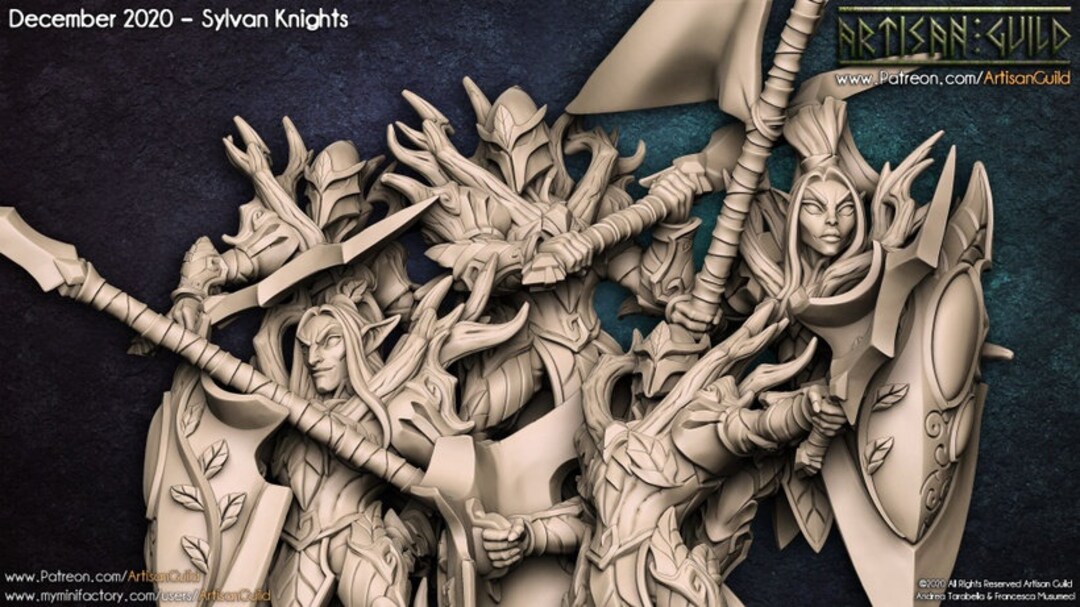 Sylvan Knights Woodland Elves W/ Choice of Modular Weapons 3D Resin ...