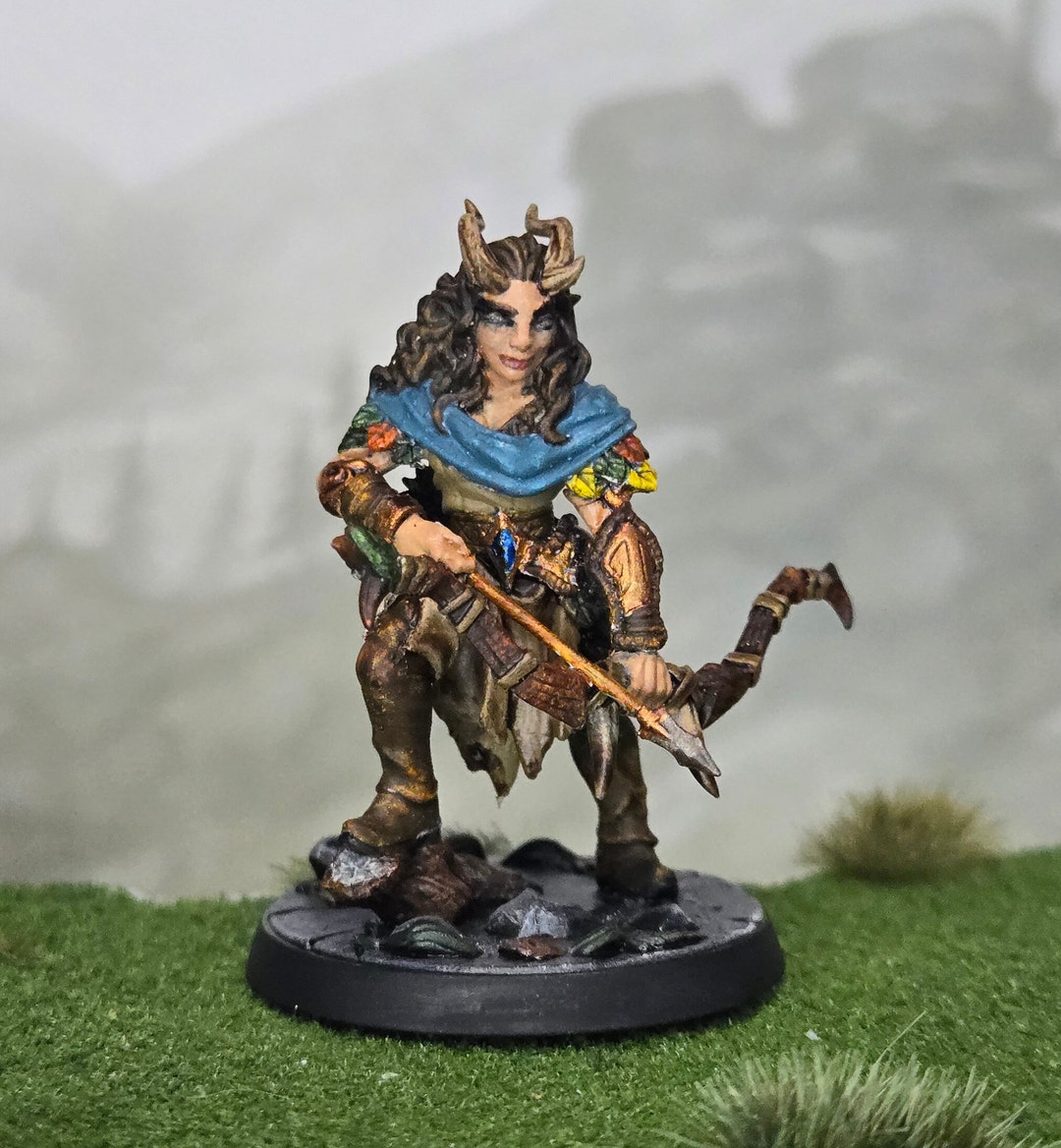 Female Faun Ranger Painted Miniature Dungeons & Dragons Pathfinder ...