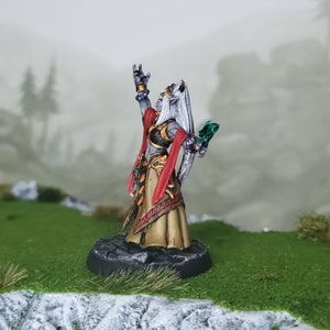 Female Drow Mage Painted Miniature Dungeons & Dragons Pathfinder ...
