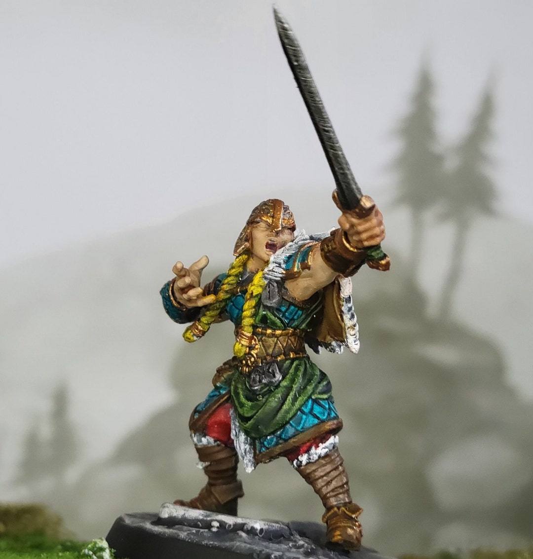 Female Viking Shield Maiden Skutagaard Northmen Painted Miniature ...