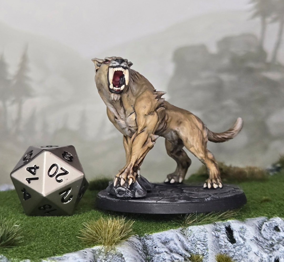 Sabre Cat Smilodon Sabretooth Tiger Giant Cat Painted Miniature ...