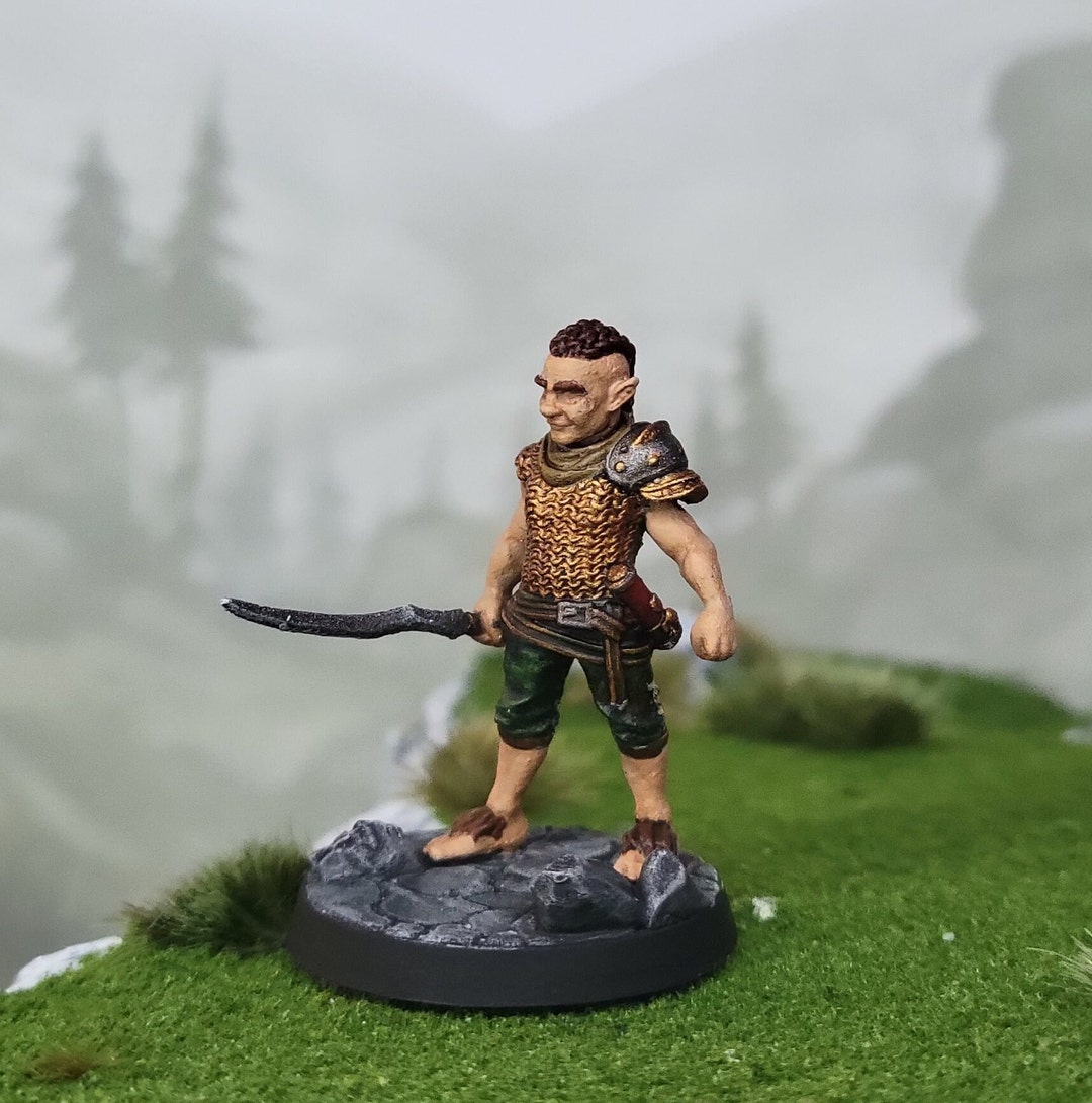 Halfling Fighter Painted Miniature Dungeons & Dragons Pathfinder ...