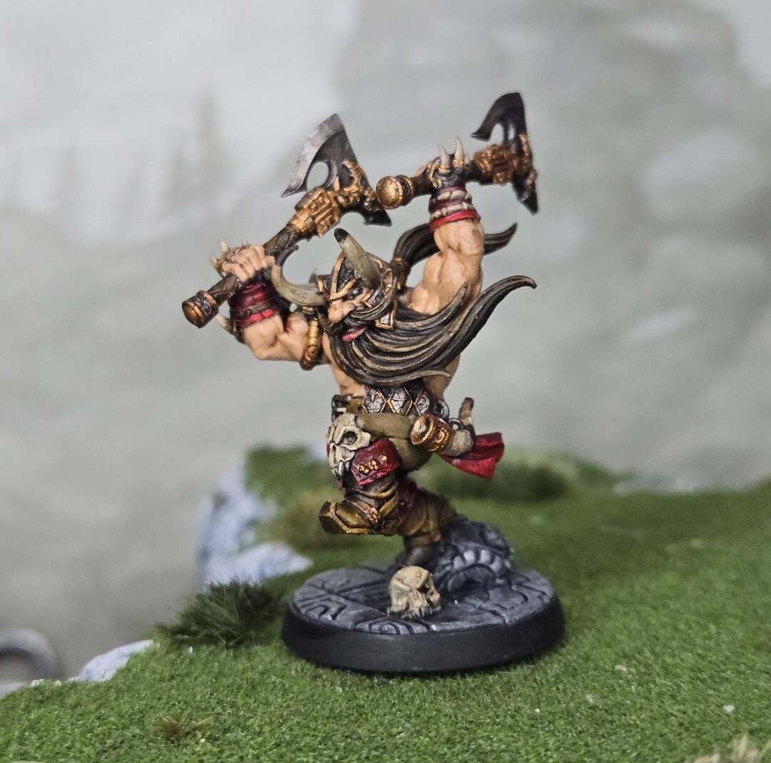 Dwarf Barbarian Hand Axes Painted Miniature Dungeons & Dragons ...