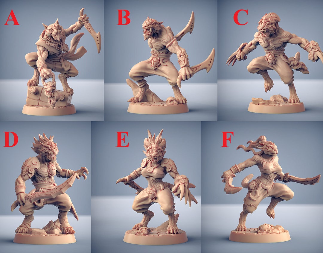 Rakshakin Headhunters and Djinni W/ Choice of Modular Weapons 3D Resin Printed Models by Artisan ...