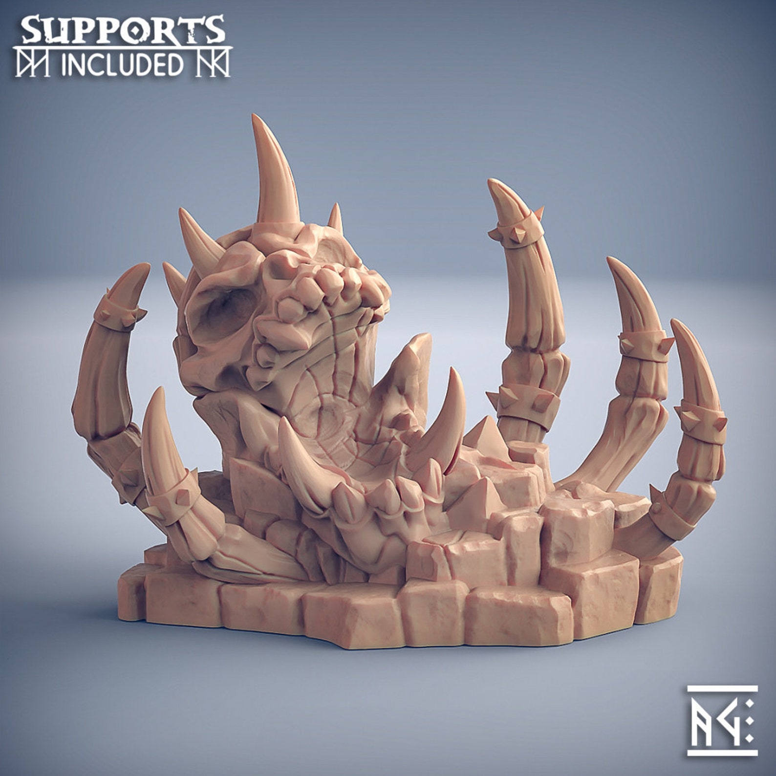 Scatter Terrain Orc Skull Alter Shrine Frostmetal Clan Orcs and Ogres ...