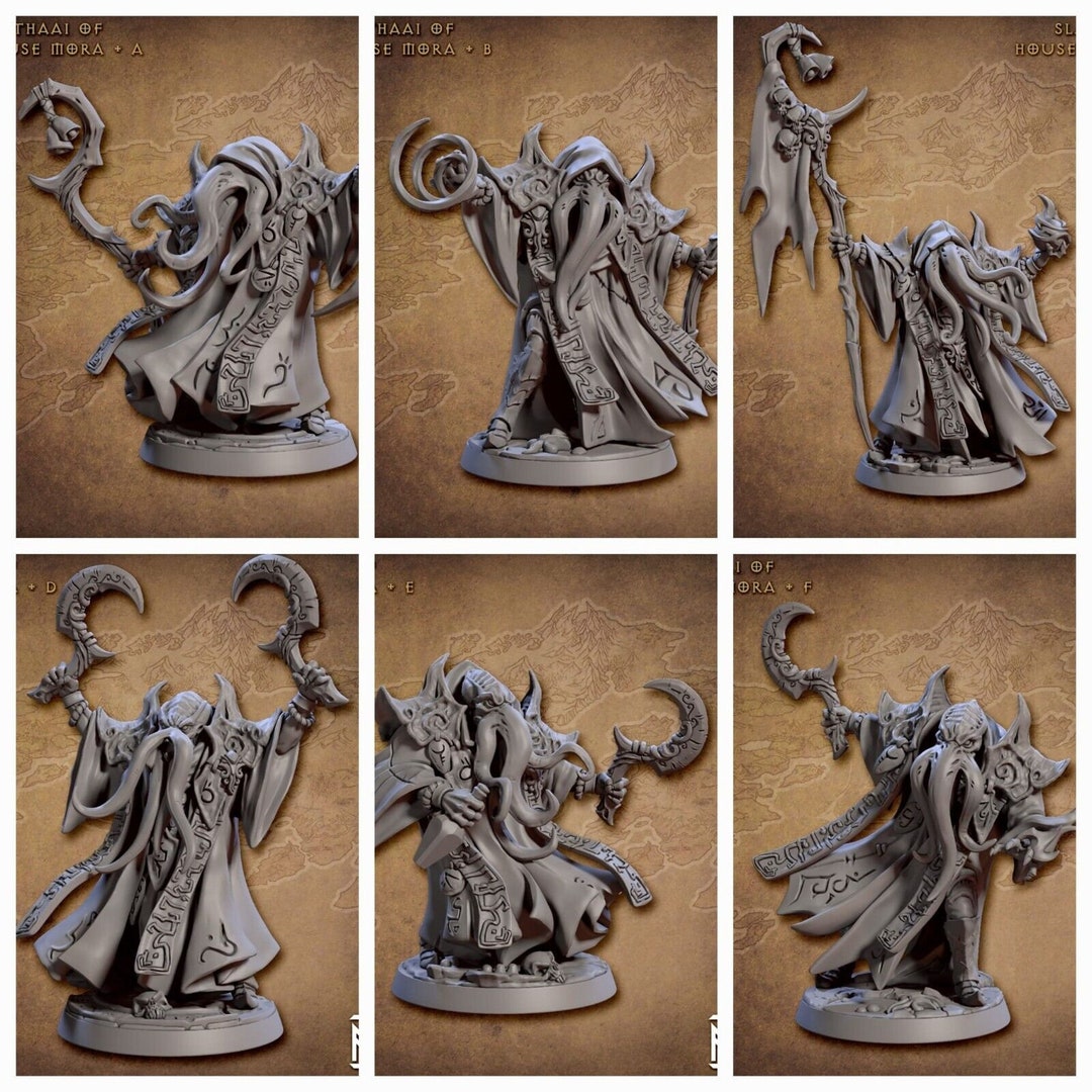 Illithids Slathaai House of Mora W/ Choice of Modular Weapons 3D Resin ...