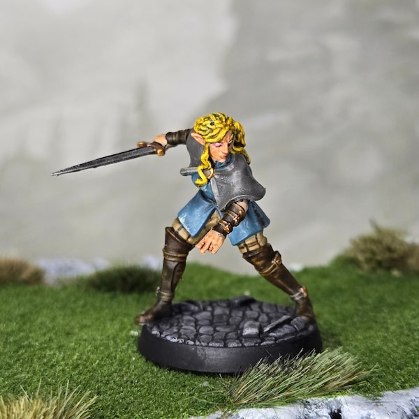 Female Elf Sword Miniature - Etsy