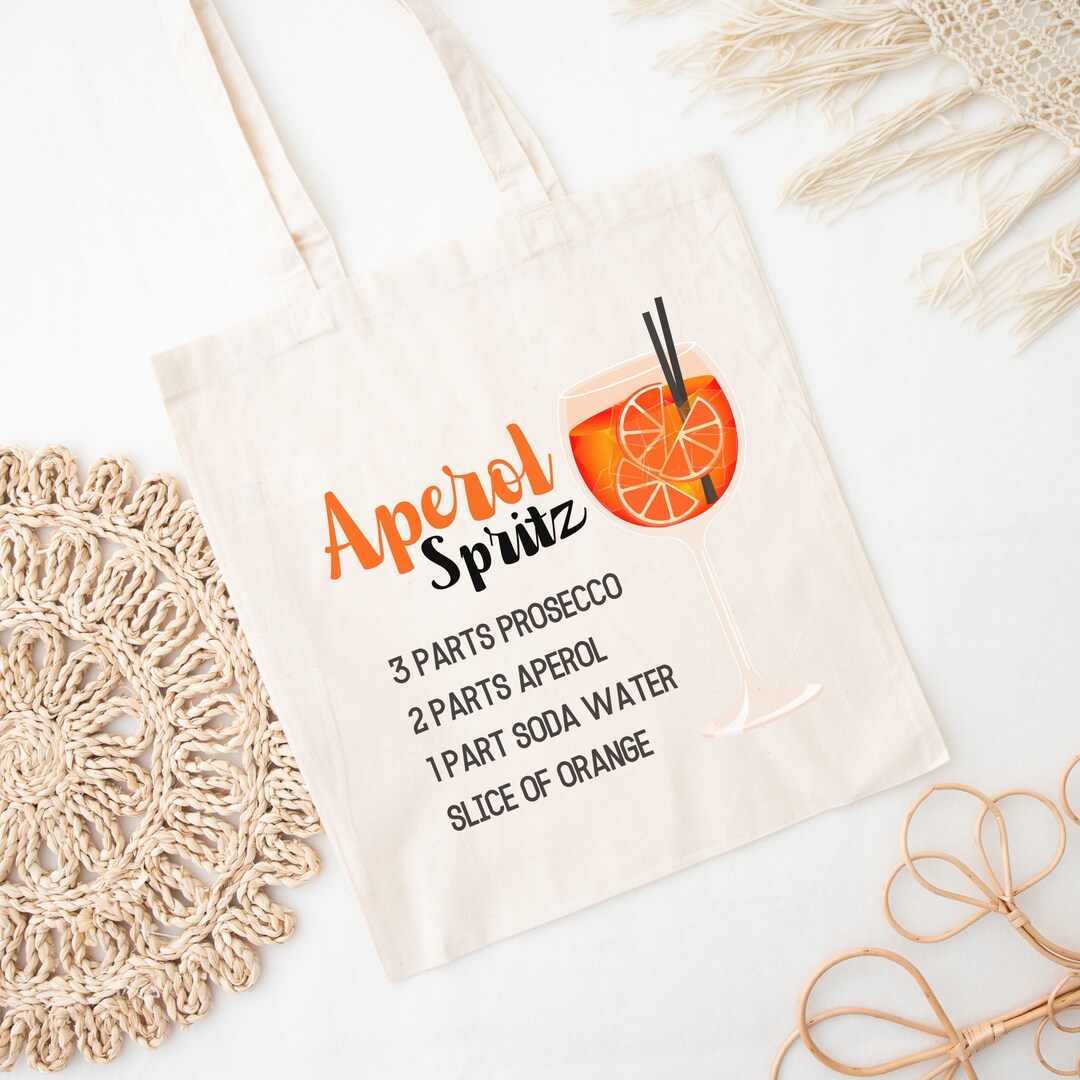 Aperol Spritz Tote Bag, Drink Tote Bag, Cocktail Tote Bag, Aperol Gift ...