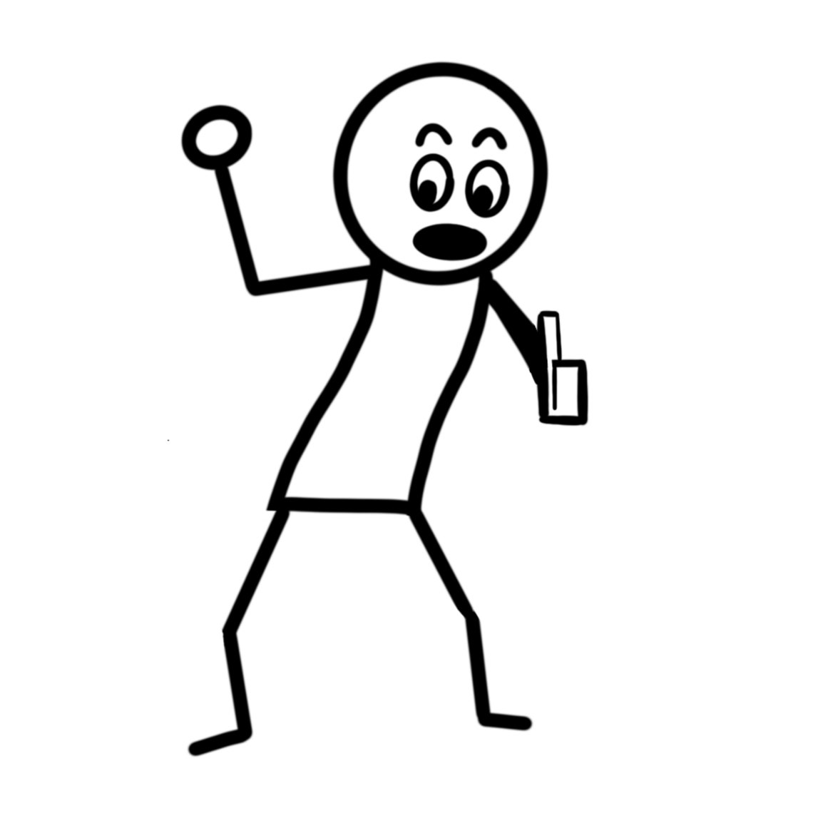 Celebrating/excited Stick Figure Clip Art - Etsy