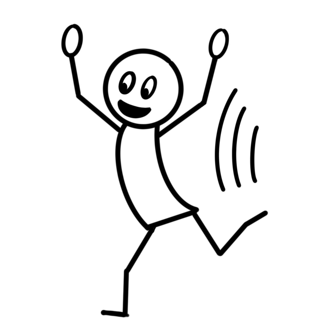 Celebrating/excited Stick Figure Clip Art - Etsy